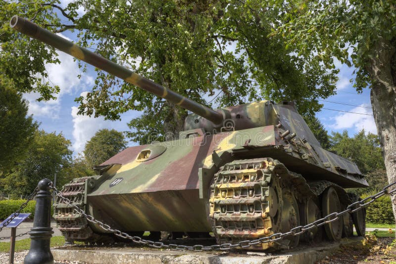 Low Viewpoint of the Panther of the 2 Panzer SS in Grandmenil Editorial ...