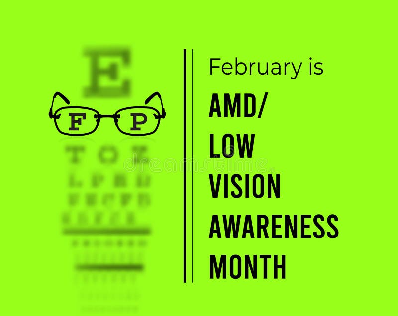 Low Vision Awareness Month. Vector Illustration on Green Stock Vector ...