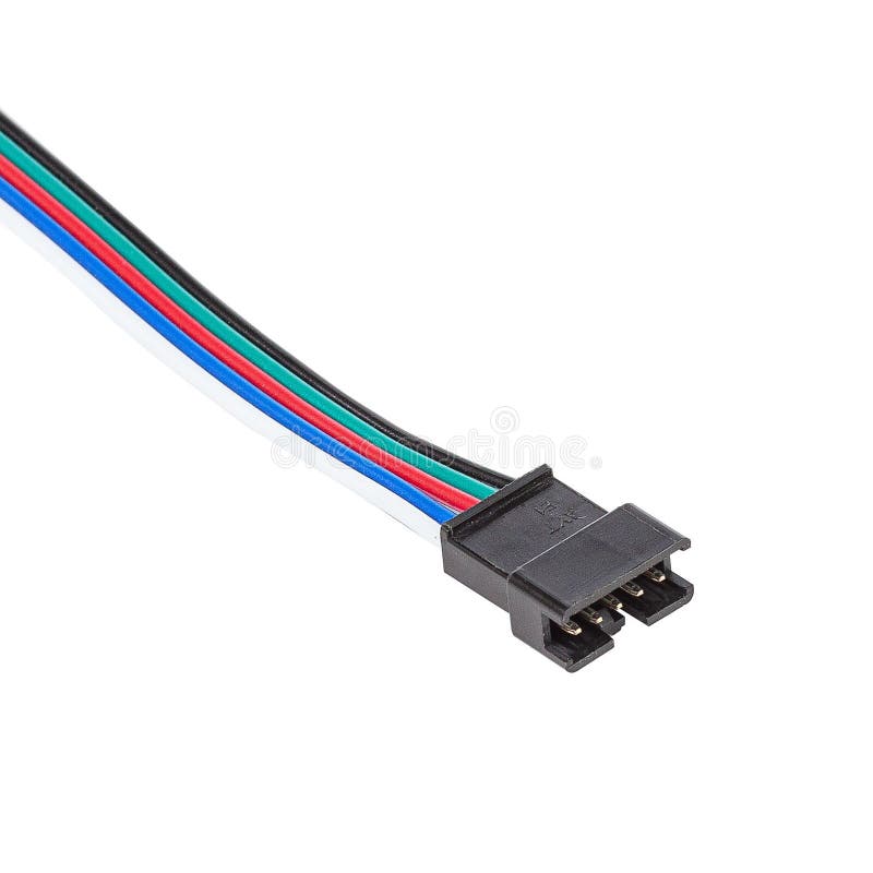 Low Voltage Power Connector Isolated on White Baclground Stock Image ...