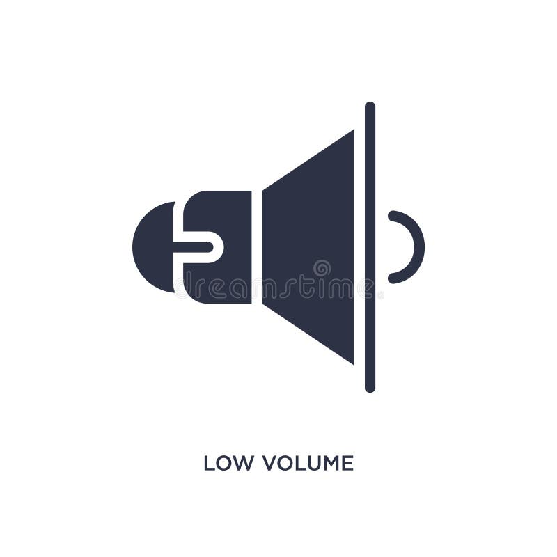 Low Volume Icon on White Background. Simple Element Illustration from ...