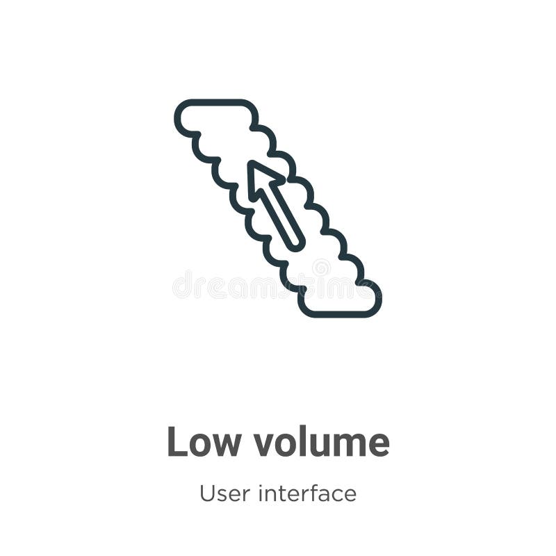 Low Volume Outline Vector Icon. Thin Line Black Low Volume Icon, Flat ...