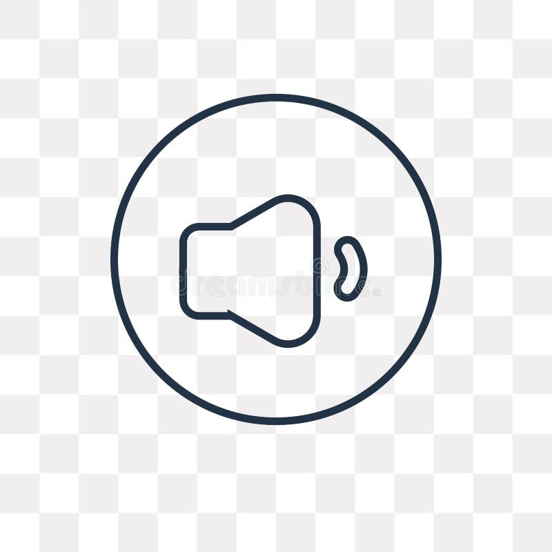 Low Volume Vector Icon Isolated on Transparent Background, Linear Low ...