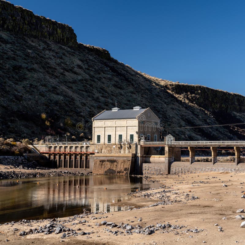 Low Wafer Winter Flows at a Dam on the Boise River Stock Photo - Image ...