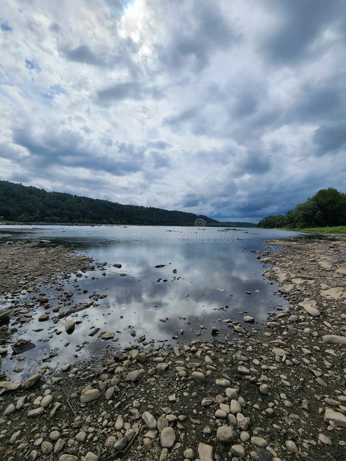 Low Water Level at Hudson River Stock Photo - Image of mountain, coast ...
