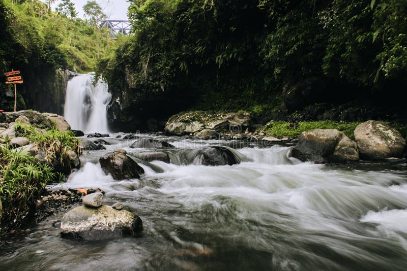 A low waterfall editorial stock image. Image of waterfall - 238971364