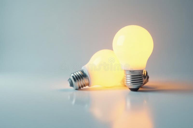 Low-wattage LED Light Bulbs Sit Together on a Clean White Background ...