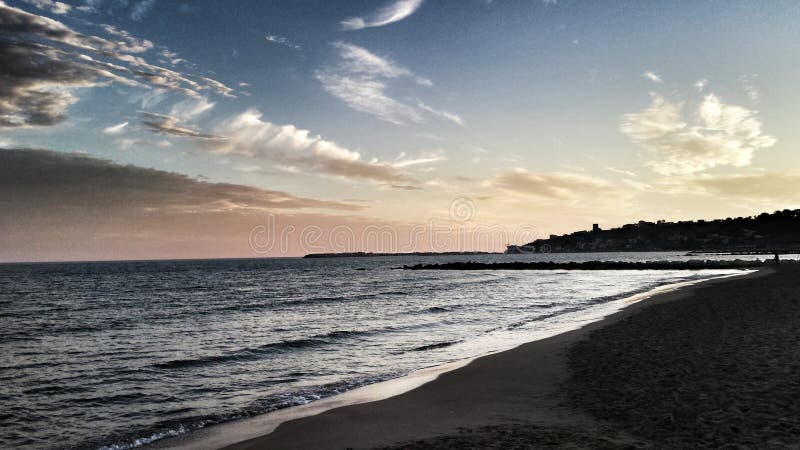 Low waves stock image. Image of coast, sunset, romantic - 56848037