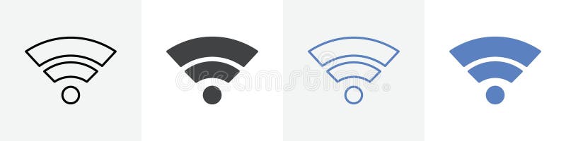 Low Wifi Connection Icon Vector Set Use for Web Ui or App Stock Vector ...