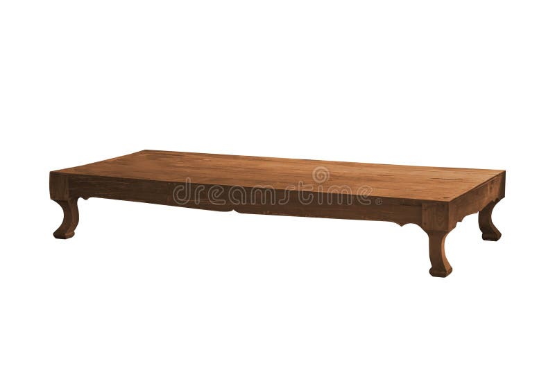 Low wooden table. stock image. Image of home, decor - 112714883