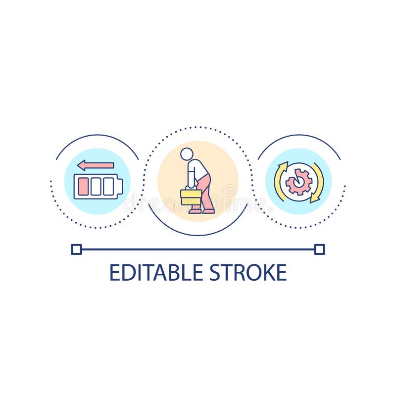 Low Work Productivity Loop Concept Icon Stock Illustration ...