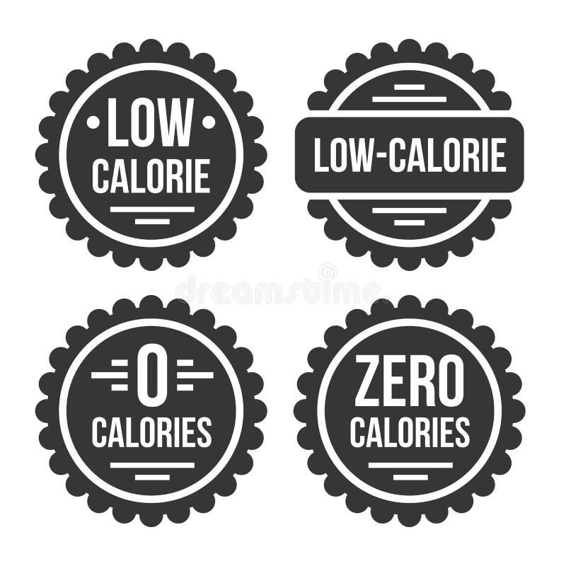 Zero Calorie Low Sugar Icon. Zero Percent Calorie Stamp Diet Symbol ...