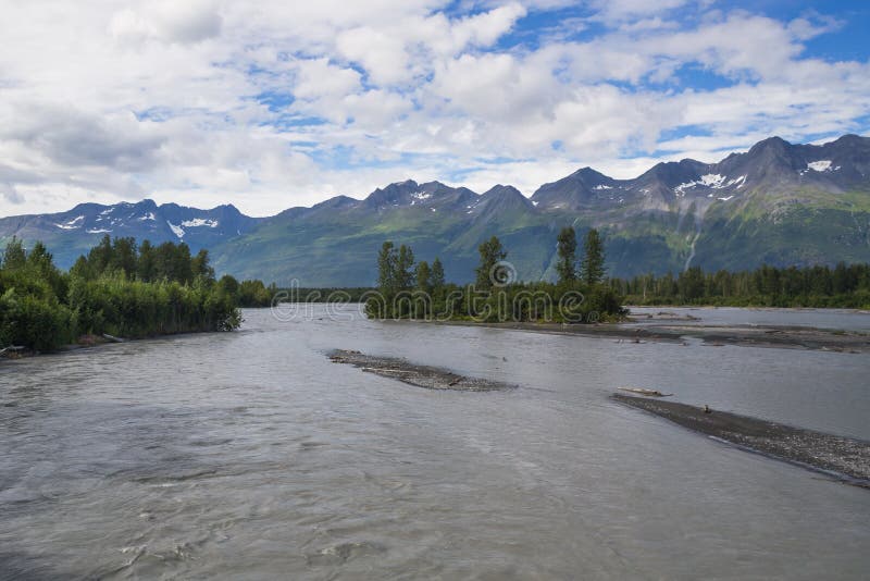 Lowe-Fluss in Valdez, Alaska Stockbild - Bild von tour, wandern: 79696639