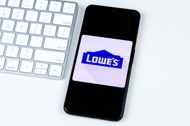 Lowe`s App Logo on a Smartphone Screen. Manhattan, New York, USA May 2 ...