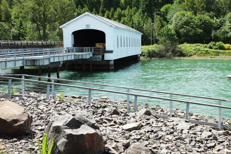 Lowell covered bridges. stock photo. Image of usage, nature - 19945882