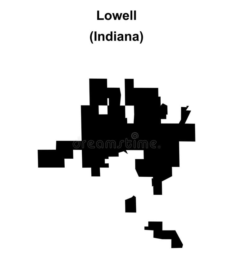 Lowell outline map stock vector. Illustration of contour - 357280721