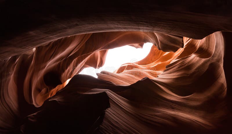 Looking Up through a Beautiful Slot Canyon Stock Photo - Image of curve ...