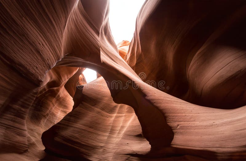 Looking Up through a Beautiful Slot Canyon Stock Image - Image of ...