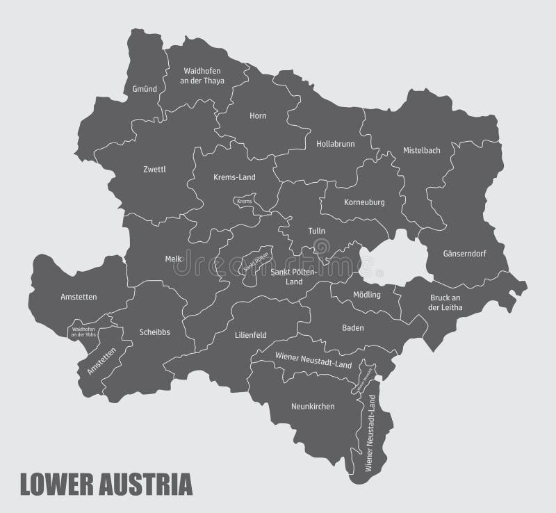 Lower Austria Political Map Stock Illustrations – 55 Lower Austria ...
