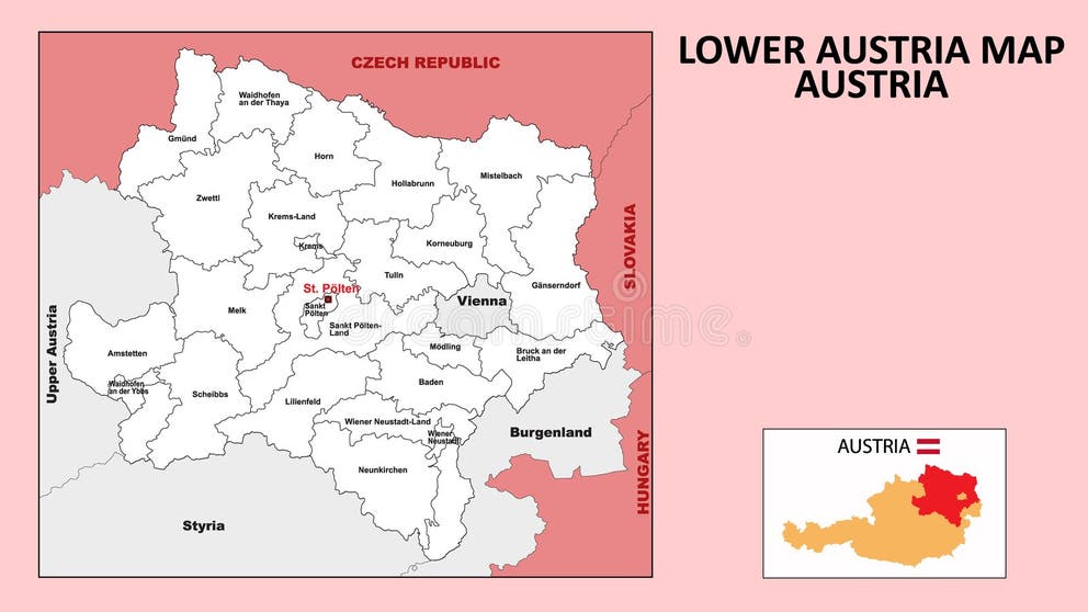 Lower Austria Map Stock Illustrations – 501 Lower Austria Map Stock ...