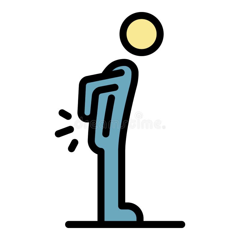 Lower Back Pain Icon Color Outline Vector Stock Vector - Illustration ...