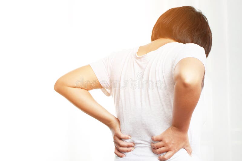 Lower Back Pain is Usually Caused by a Muscle Injury. Stock Image ...