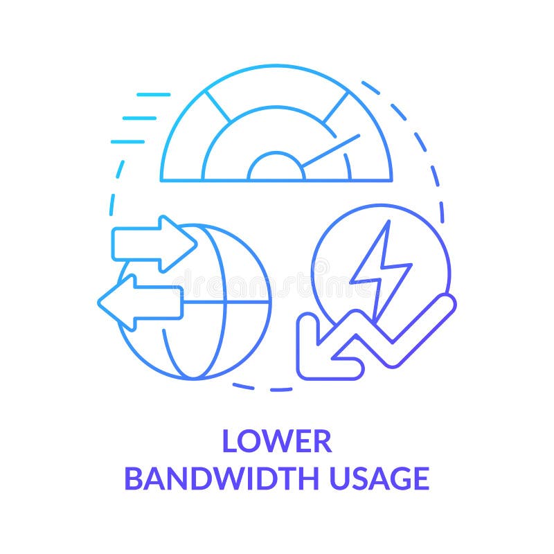 Lower Bandwidth Usage Blue Gradient Concept Icon Stock Vector ... Lower Bandwidth Usage Blue Gradient Concept Icon Stock Vector ...