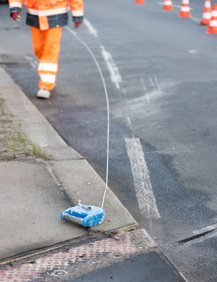 Road Paint Worker Chalk Line Stock Photos - Free & Royalty-Free Stock ...