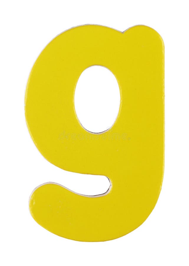 Lower Case G Magnetic Letter on White with Clipping Path Stock Photo ...