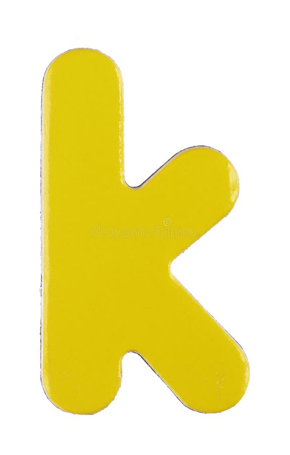 Lower Case K Magnetic Letter on White with Clipping Path Stock Photo ...