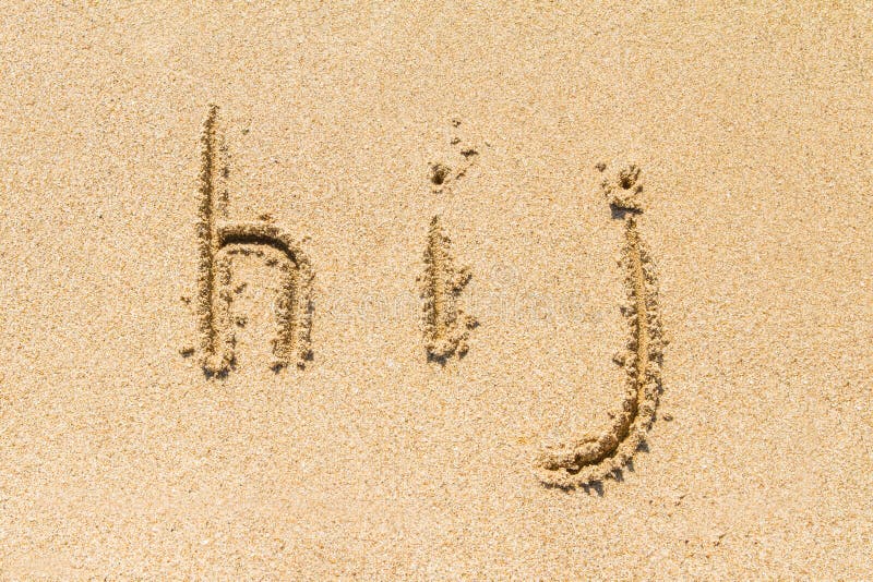 Lower Case Letters of Alphabet on Sand Stock Photo - Image of drawing ...