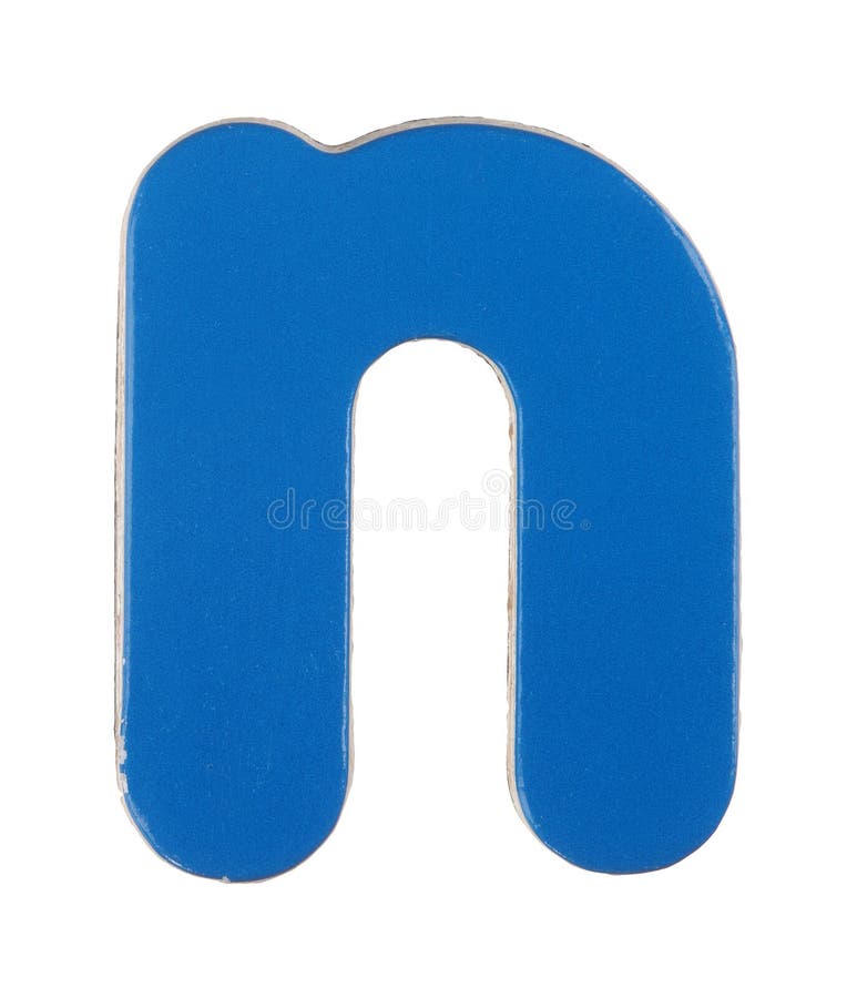 A Lower Case N Magnetic Letter on White with Clipping Path Stock Image ...