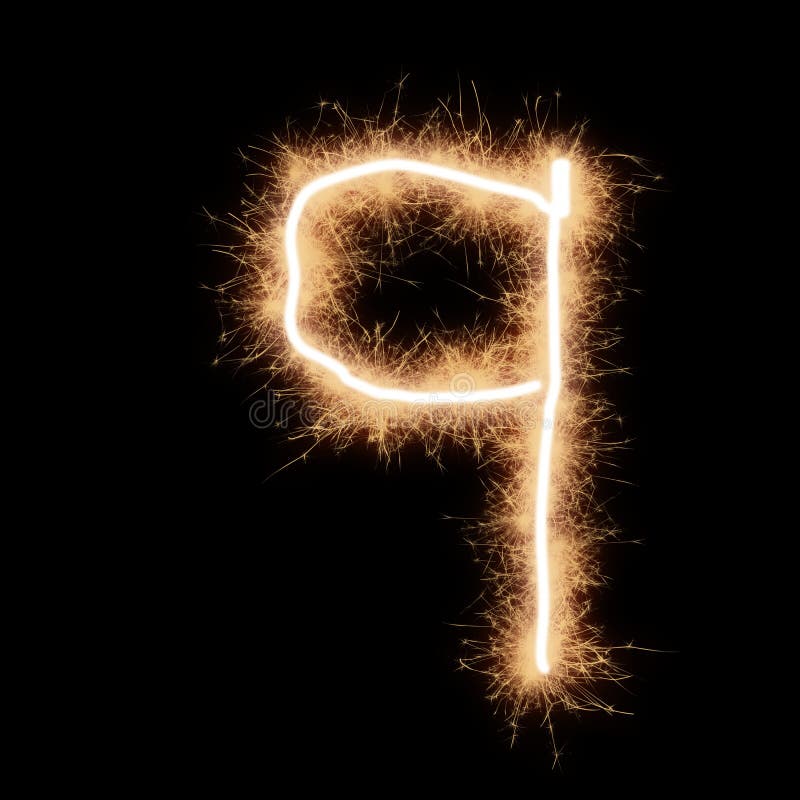 Lower Case Q Letter of Alphabet on a Black Background Stock Image ...