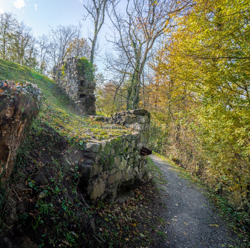 Lower Castle Ruins Untere Burg - Schellenberg, Liechtenstein Stock ...