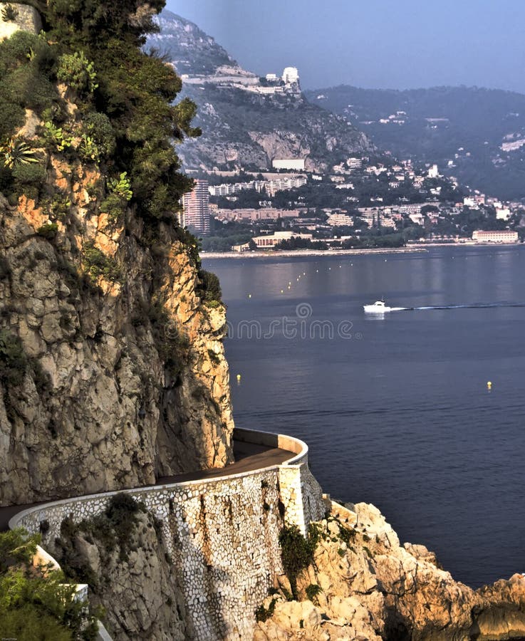 Lower Corniche Road on Cote D Azur Stock Photo - Image of monaco ...