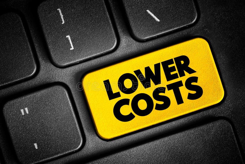 Lower Costs Text Button on Keyboard, Concept Background Stock Photo ...