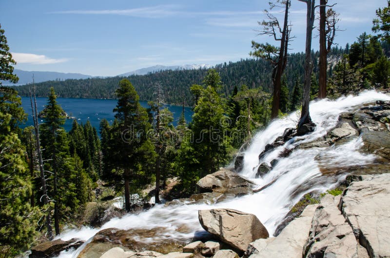 Lower Eagle Falls Emerald Bay South Lake Tahoe Stock Photo - Image of ...