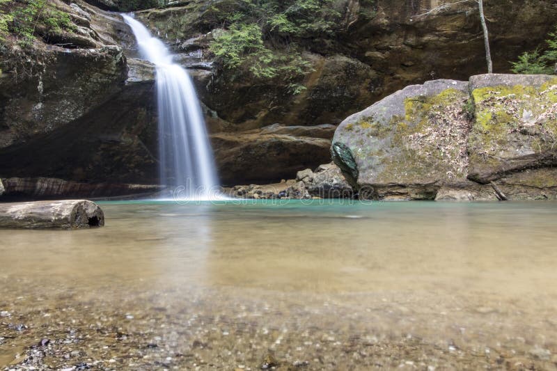 Lower Falls, Old Man S Cave, Hocking Hills State Park, Ohio Stock Photo ...
