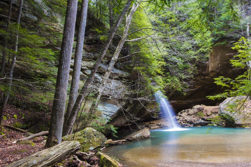 Lower Falls, Old Man S Cave, Hocking Hills State Park, Ohio Stock Image ...