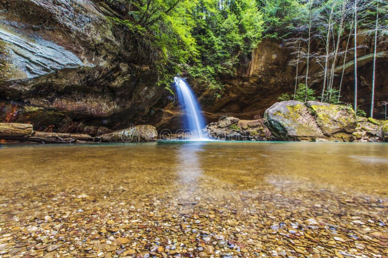 Lower Falls, Old Man& X27;s Cave, Hocking Hills State Park, Ohio Stock ...