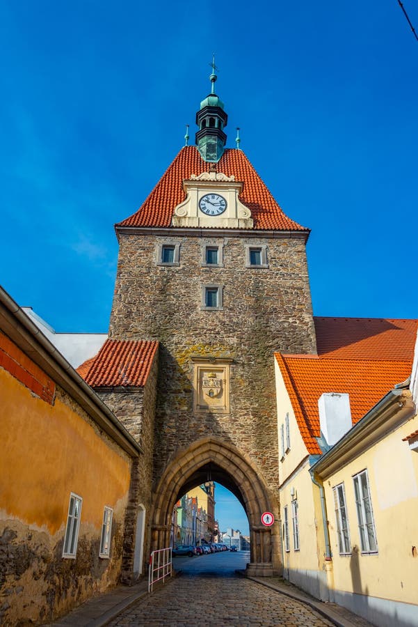 Lower Gate at Domazlice in Czech Republic Stock Image - Image of ...