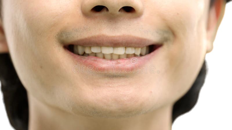The Lower Half of the Guy S Face, Teeth Stock Photo - Image of clean ...