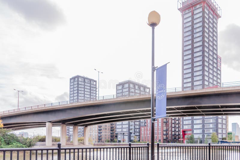 The Lower Lea Crossing Bridge in London Editorial Stock Photo - Image ...