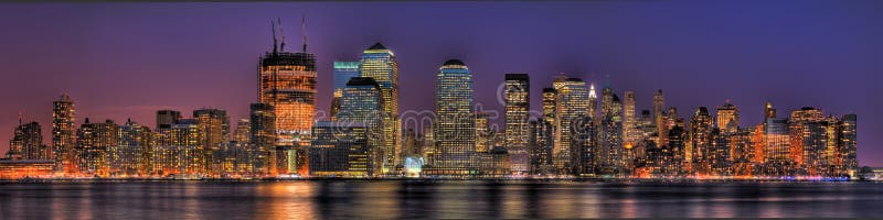 Lower Manhattan in HDR stock photo. Image of united, illuminated - 5895774