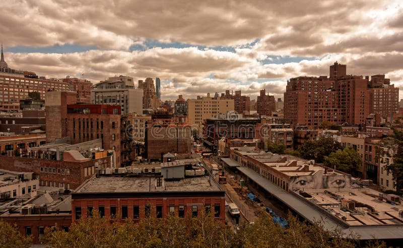Lower Manhattan Seen from the High Line Editorial Stock Image - Image ...