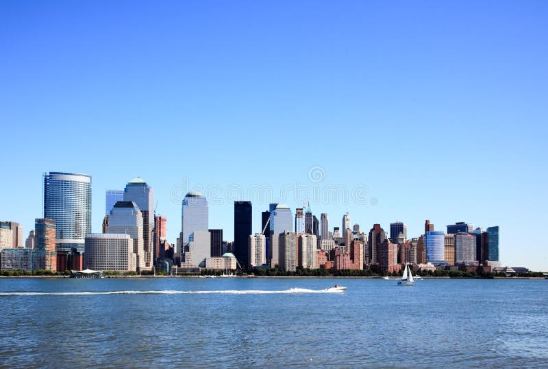 The Lower Manhattan Skylines Stock Photo - Image of high, hudson: 11186034
