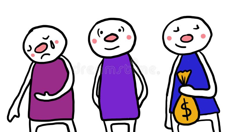 Lower Middle and Upper Social Classes Stock Illustration - Illustration ...