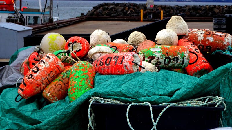 Lower North Shore, Lobster Trap Float Stock Image - Image of mount ...