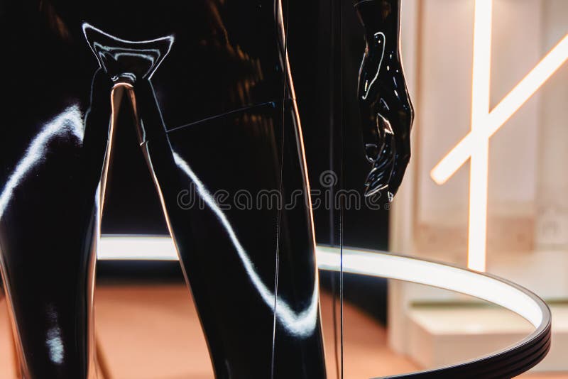 Lower Part of Female Mannequin in Black Stock Image - Image of ...