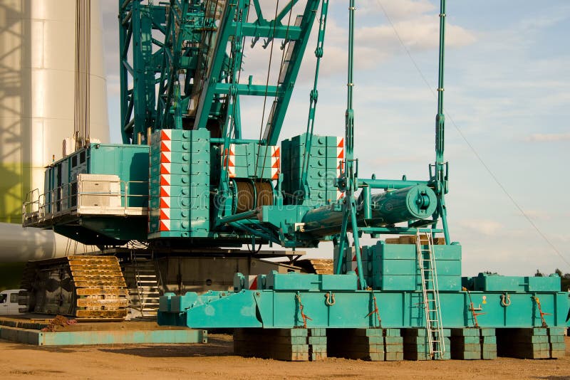 Lower Part of a Large Crane Stock Image - Image of equipment, skies ...