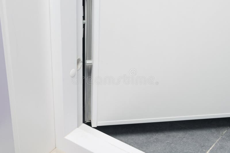The Lower Part of the Open Front Door, Close-up Stock Photo - Image of ...